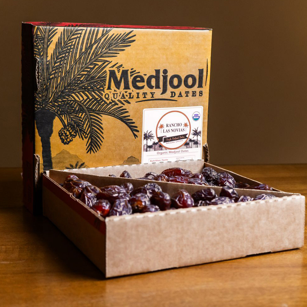 Fancy Organic Medjool Dates 5 lb. Box - Rancho Las Novias