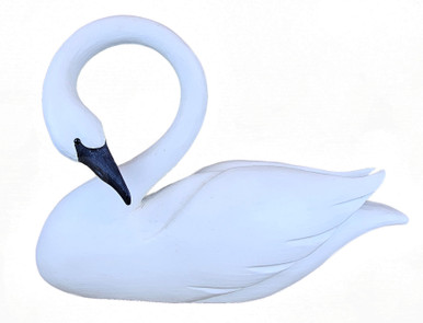 Carved Raised Wing Swan