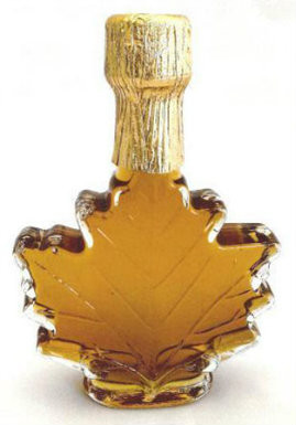 100ml Pure Maple Syrup Medium Amber Glass Maple Leaf