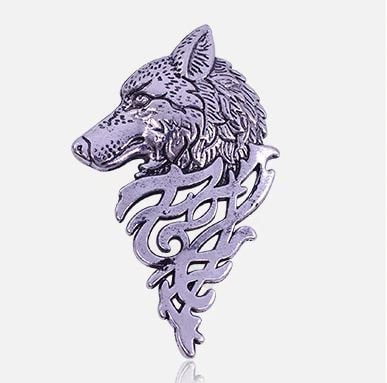 Wolf Head Lapel Pin,Brooch Pin - Nish Gear