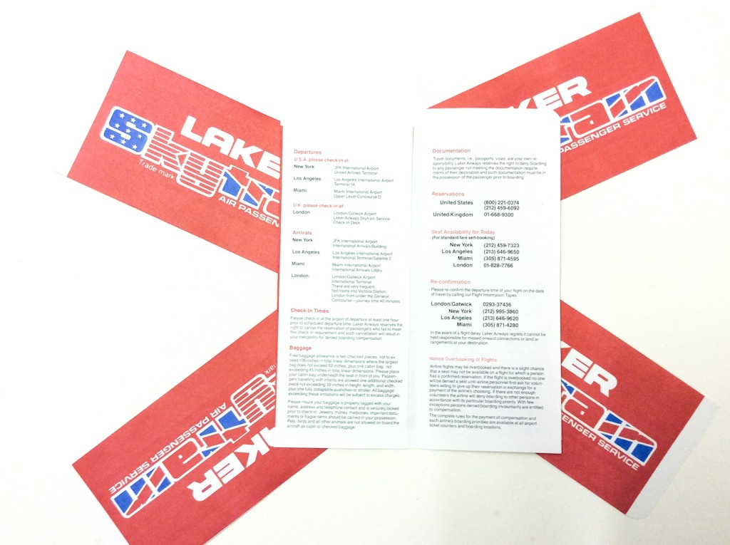 Laker Airways Skytrain Ticket Jacket