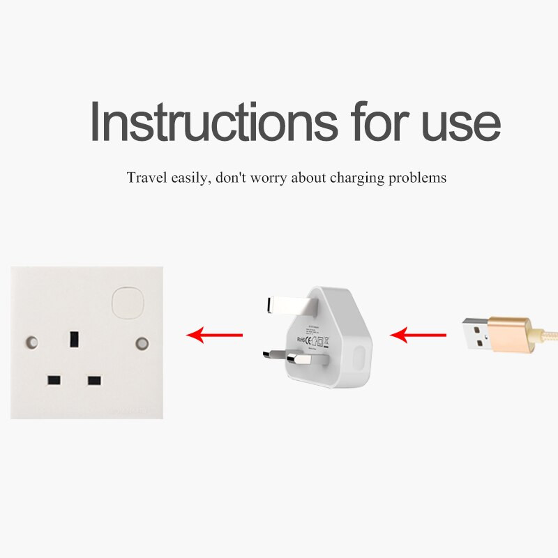 UK Plug USB Travel Adapter