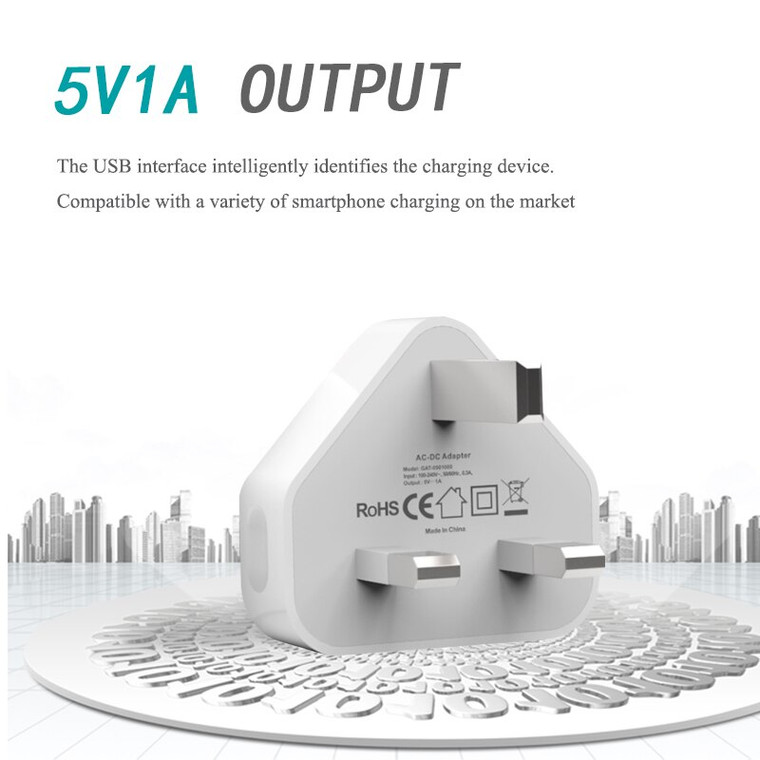 UK Plug USB Travel Adapter