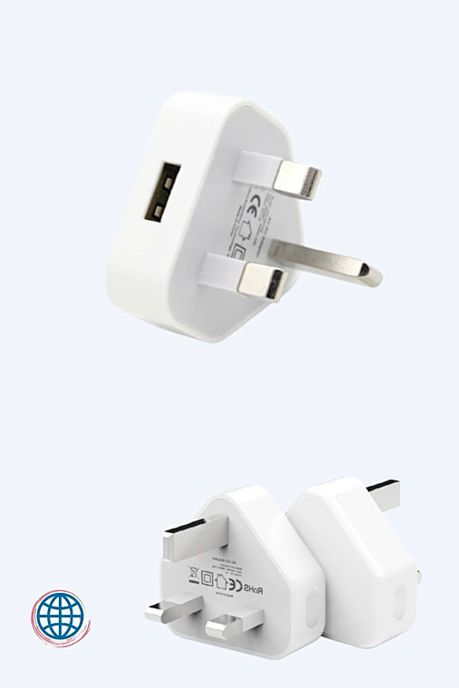 UK Plug USB Travel Adapter