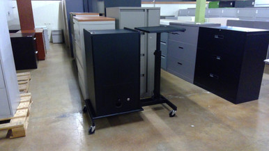 Black Mobile Computer/Professor Stand