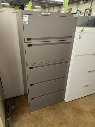 Used 5-High Lateral Filing Storage 30"W -- Light Gray