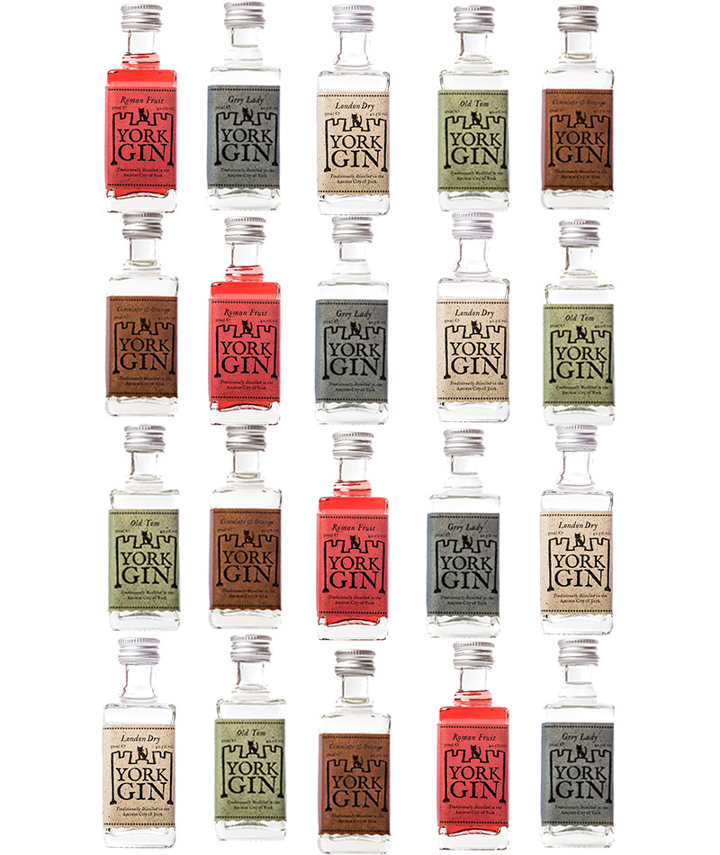 Tasting Collection of six York Gin minis