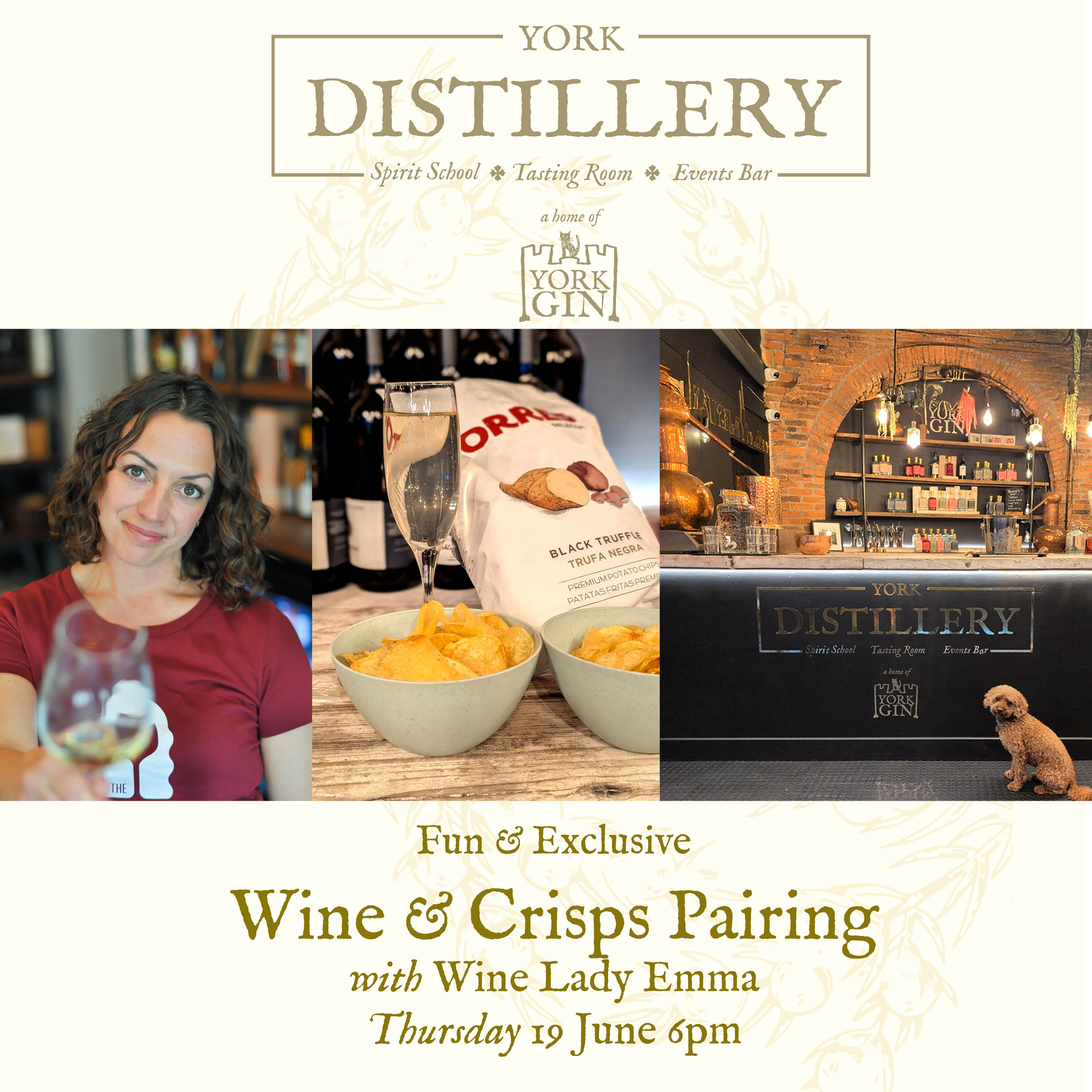 Wine Tasting & Crisp Pairing fun tasting - York Gin