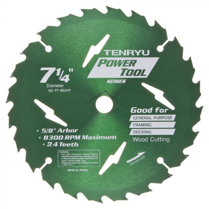 Tenryu Blade - 7-1/4" - 24 Tooth 5/8" Arbor (PT-18524P)