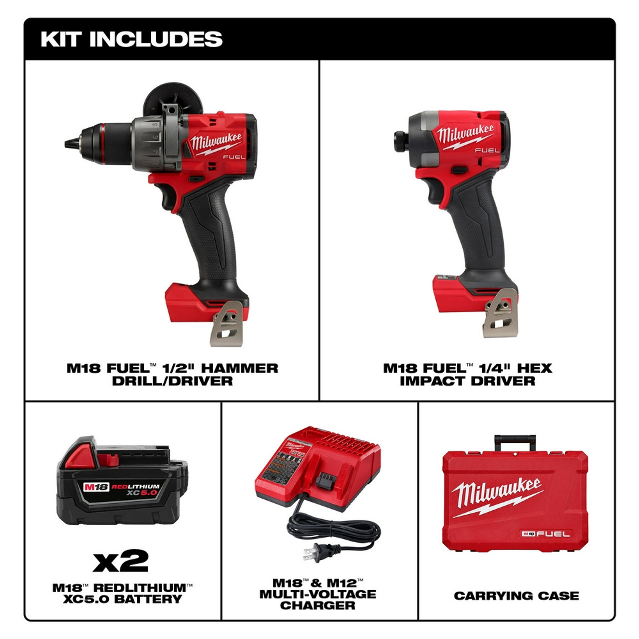 Milwaukee M18 FUEL 2PC COMBO KIT HD ID 3697 22