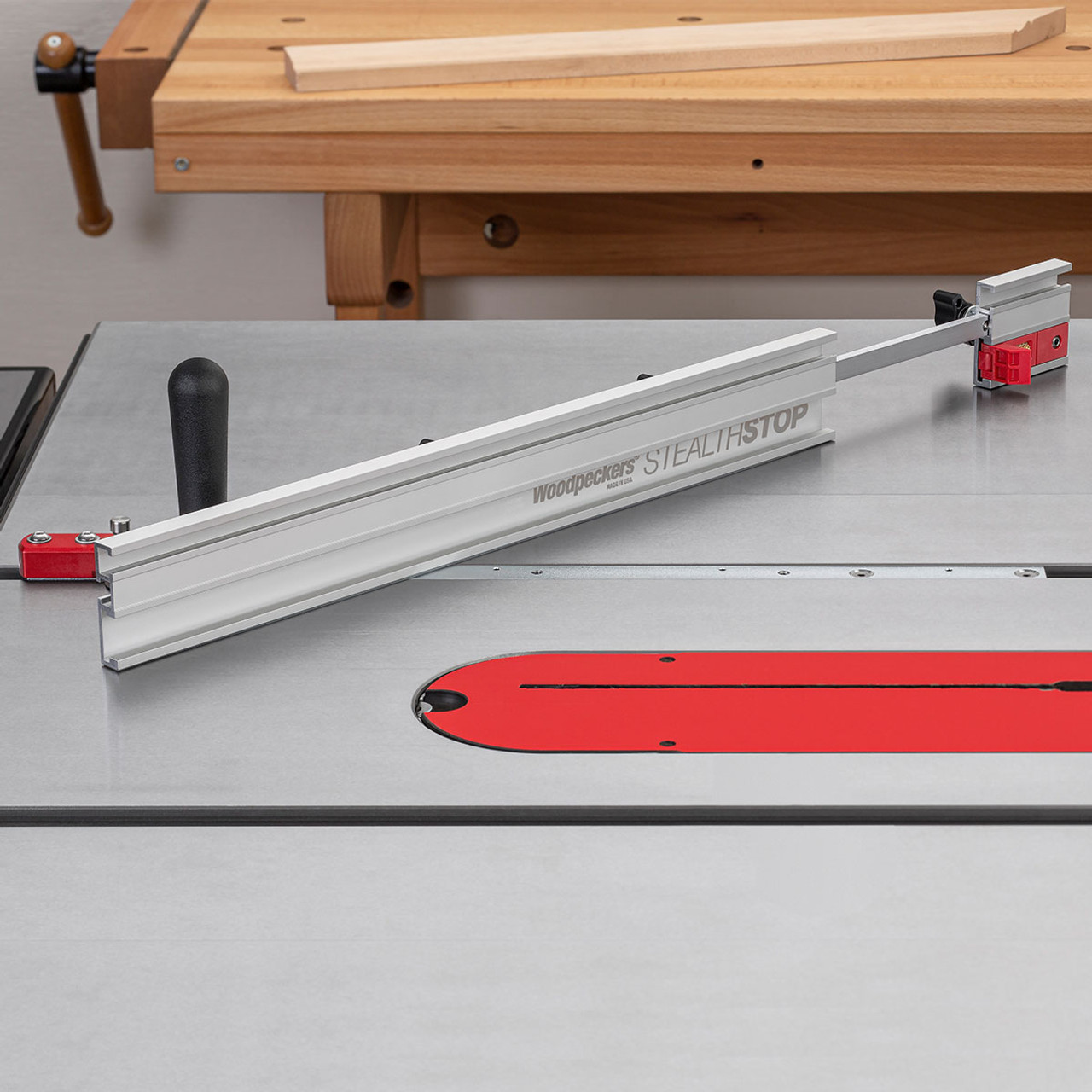 Woodpeckers Stealth Stop Miter Gauge with Fence and Stop: Precision ...