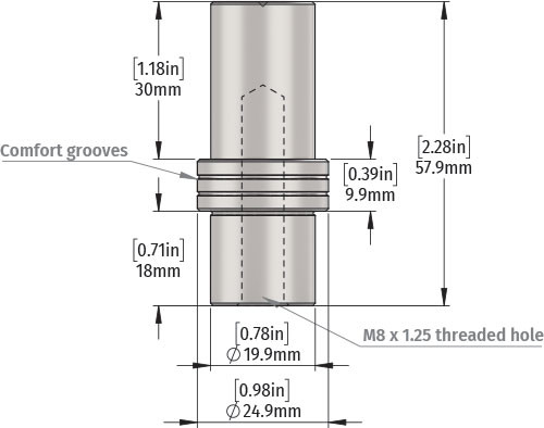 TSO DoubleGroove™ 20mm Bench Dogs - Stubby Pair (61-408)