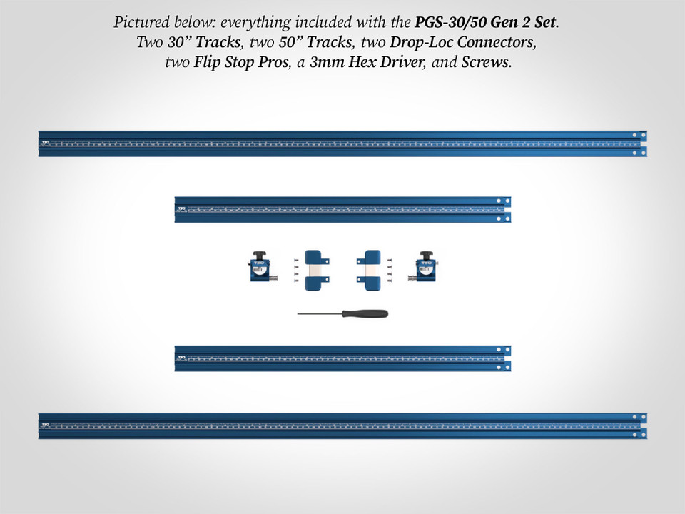 TSO Gen 2 Parallel Guide System Set (61-650) | 30" & 50" Precision Guides