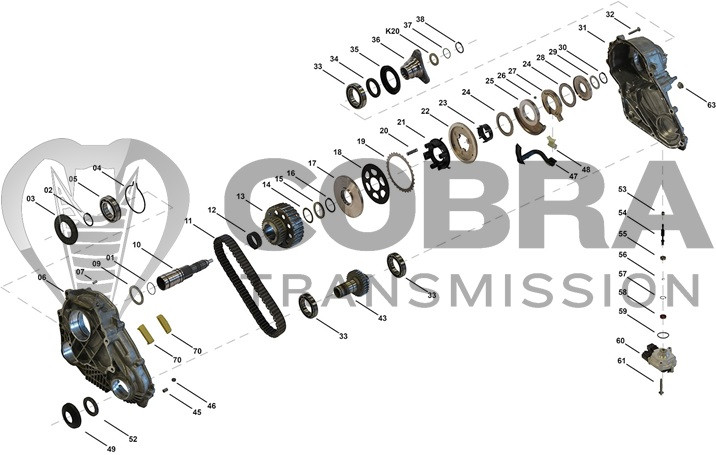 ATC45L X3, X4, X5, X6 Transfer Case Seal Kit Cobra Transmission