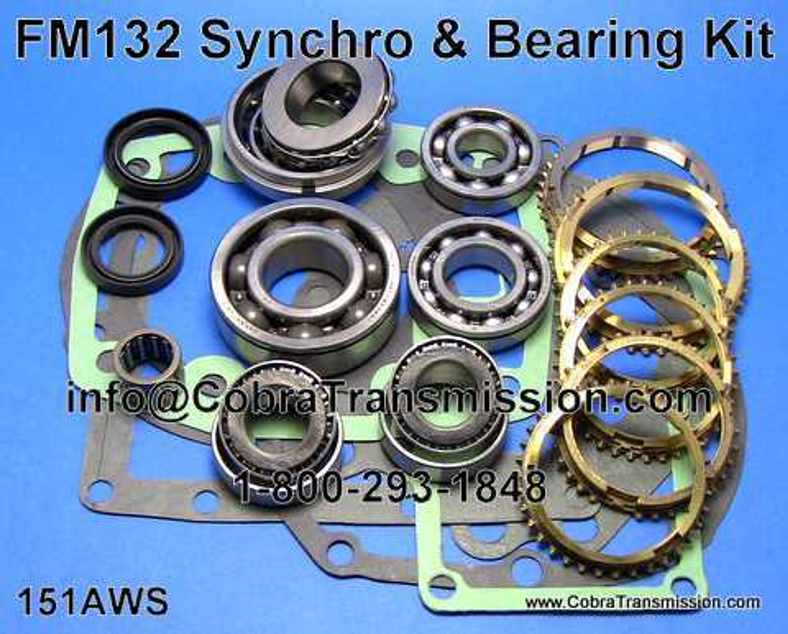 FM132 Synchro, Bearing, Gasket and Seal Kit (BK151AWS) - Cobra Transmission
