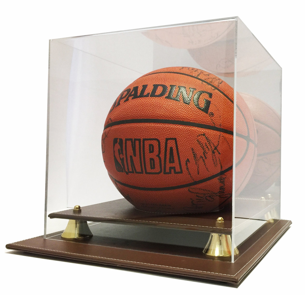 Max Protection Executive Brown Leatherette Basketball Display Case ...