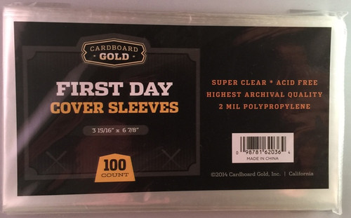 First Day Cover Sleeves - 100ct Pack - Columbia Hobby - Card Savers ...