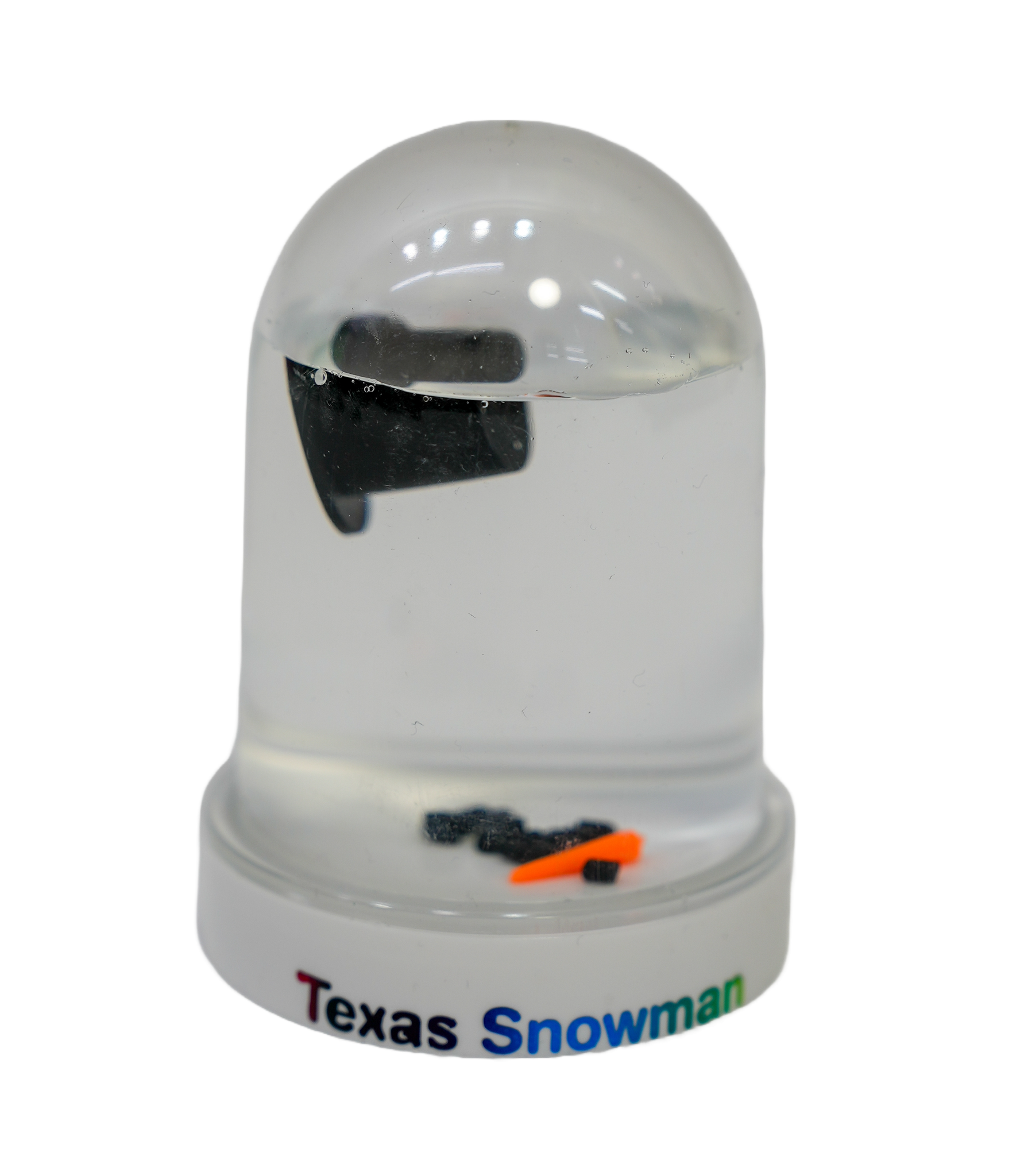 Melting Texas Snowman Snow Globe