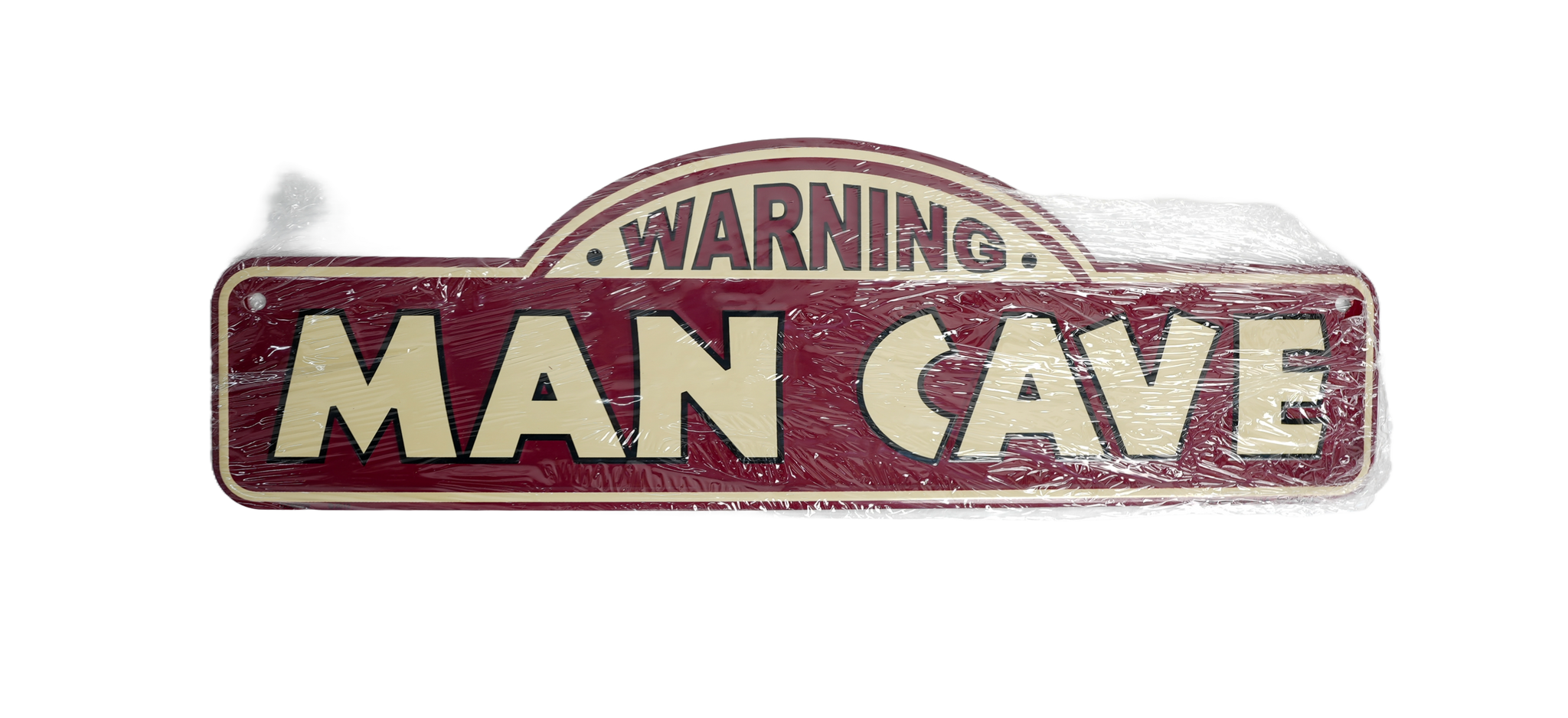 Warning: Man Cave Sign - Scruffy's Souvenirs & Food Mart
