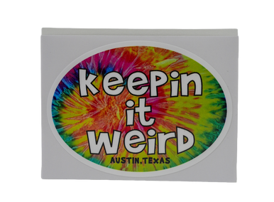 Decal Keepin It Weird Oval Tie Dye - Scruffy's Souvenirs & Food Mart