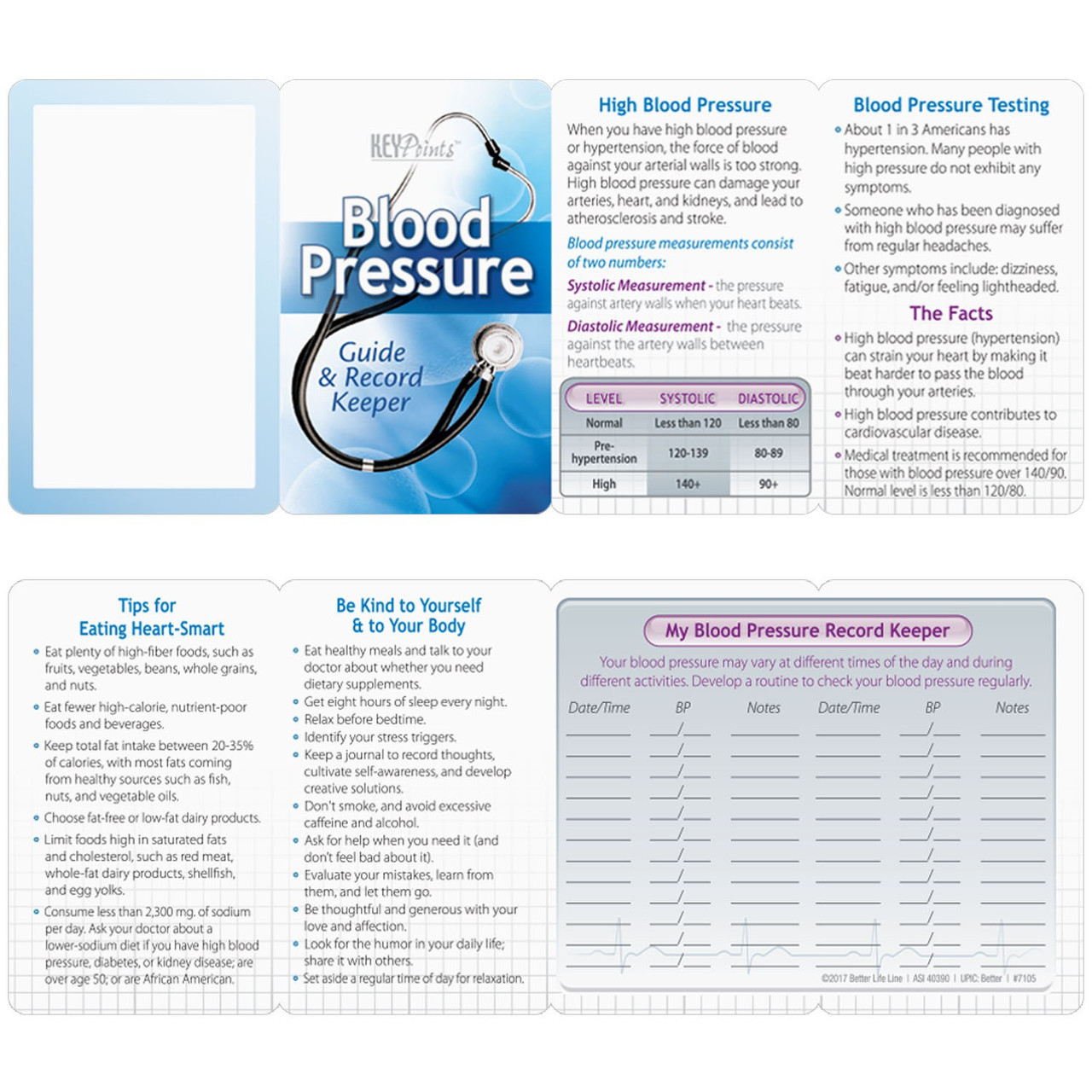 Key Points - Blood Pressure Guide and Record Keeper - SS-Ink