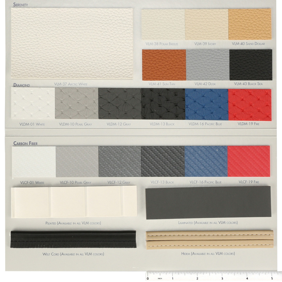 COLOR CHART for Seascape Seascape Marine Vinyl Fabric - Vinyl Fabric Shop