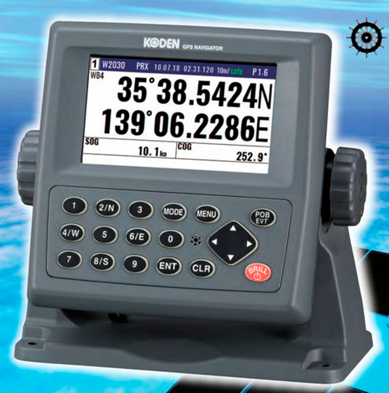 Koden KGP-922 72 Channel, IMO Approved WARS GPS Receiver, 4.3" Color LCD for mandatory ...