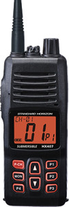 Standard Horizon HX407 UHF HANDHELD 400-470MHZ 40 CHANNEL IPX8 (SRA-14J ...