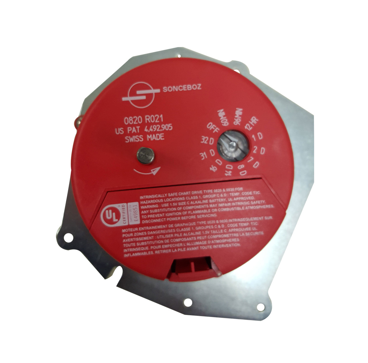 Sonceboz 820R021 BATTERY CHART DRIVES Short shaft 820R001 model - Trionics