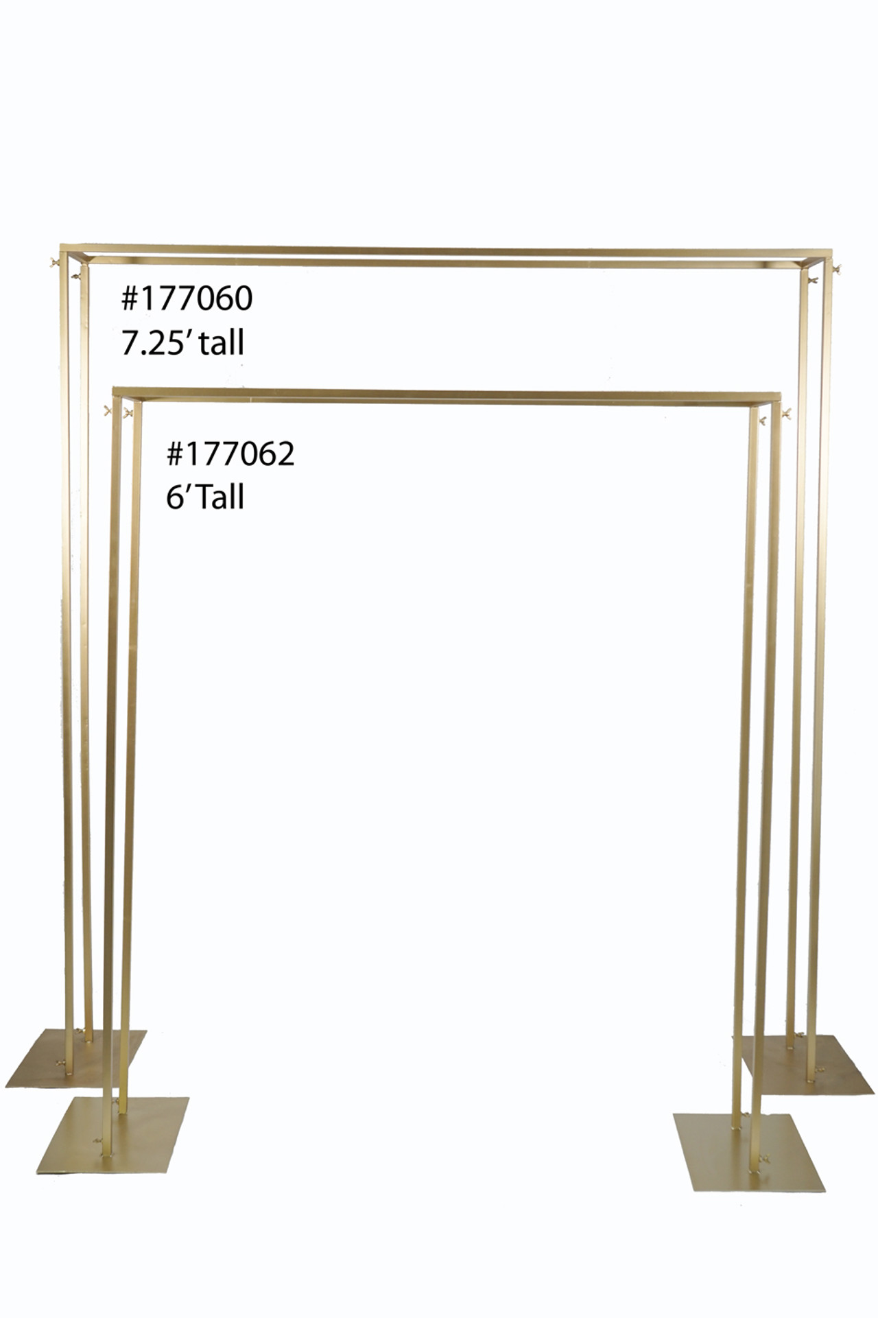 Wedding & Event Arbor | Gold Metal Square Frame