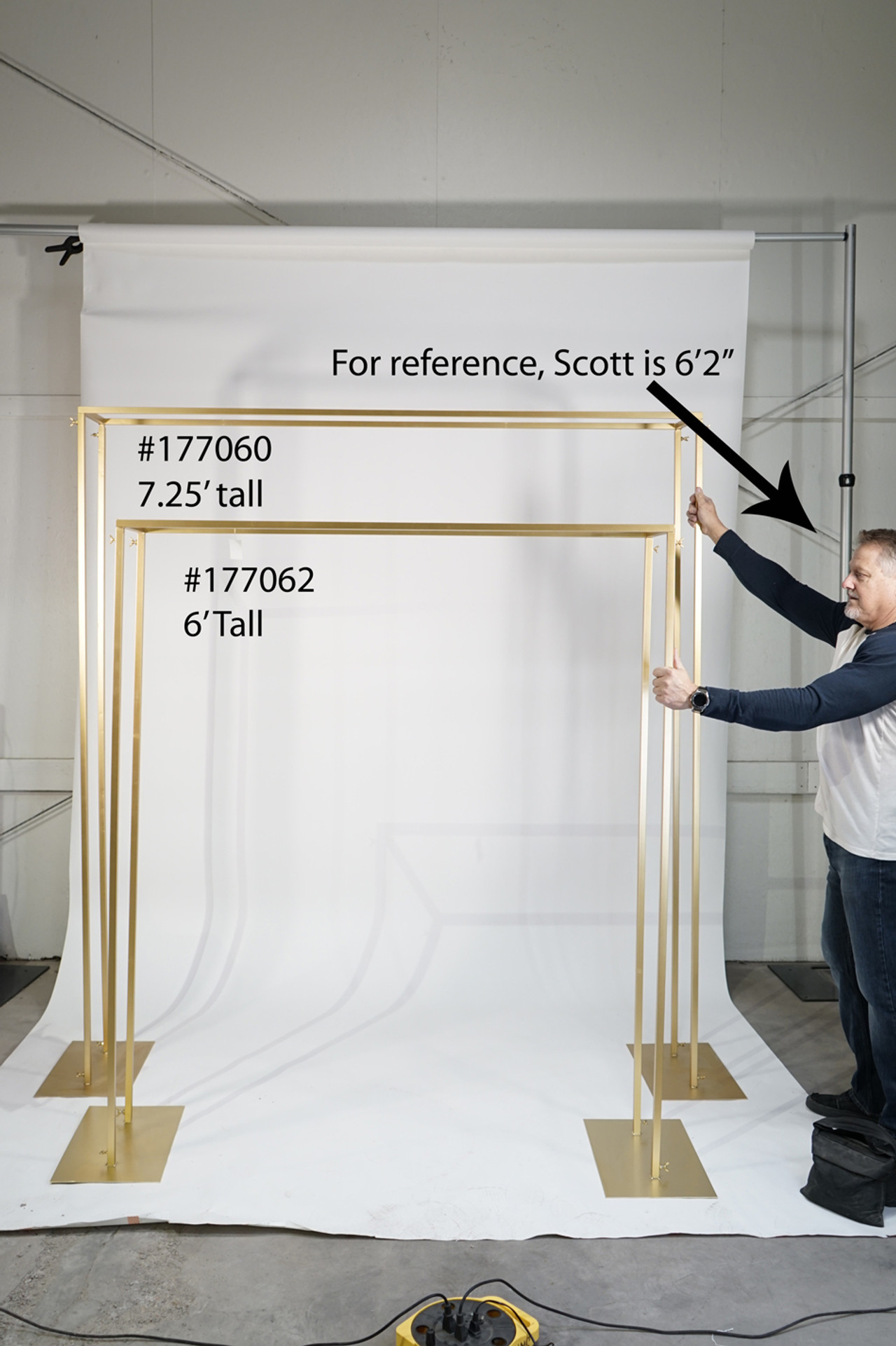 Wedding & Event Arbor | Gold Metal Square Frame