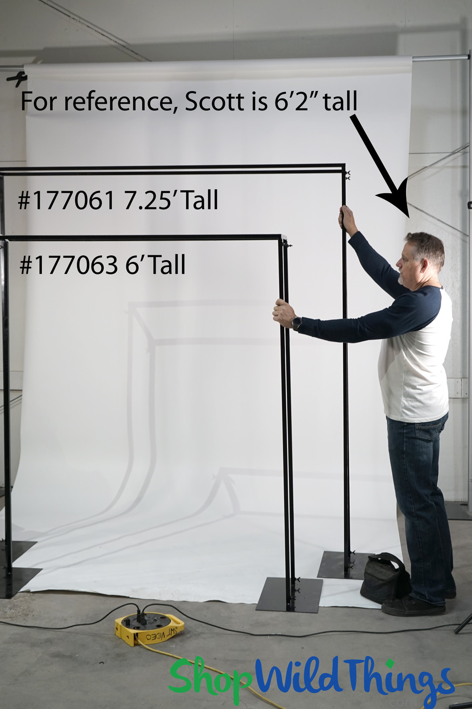 Wedding & Event Arbor | Black Metal Square Frame