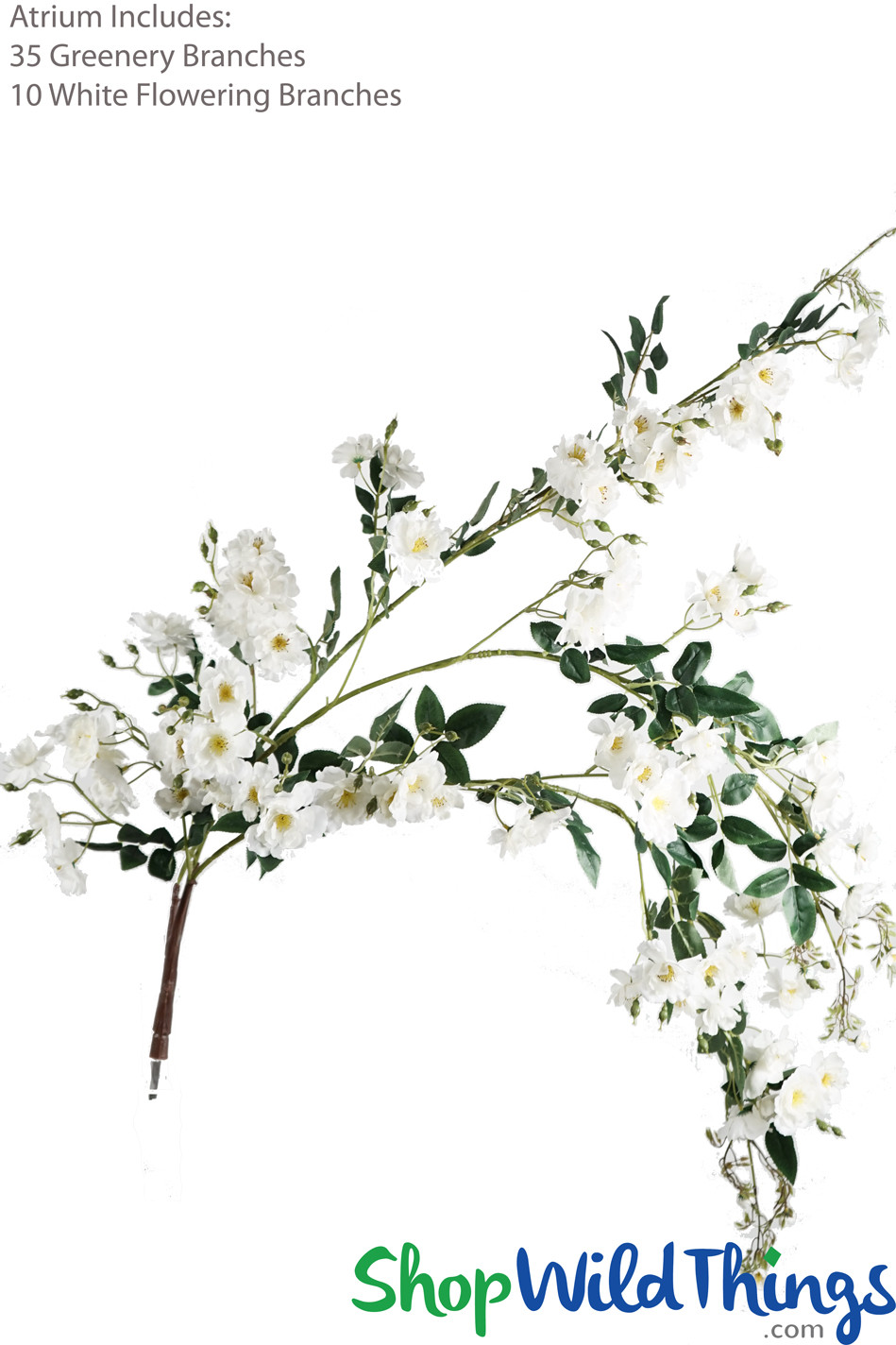 Flowering Atrium Freestanding Greenery & Floral Display 11' H x 14.5' W ...