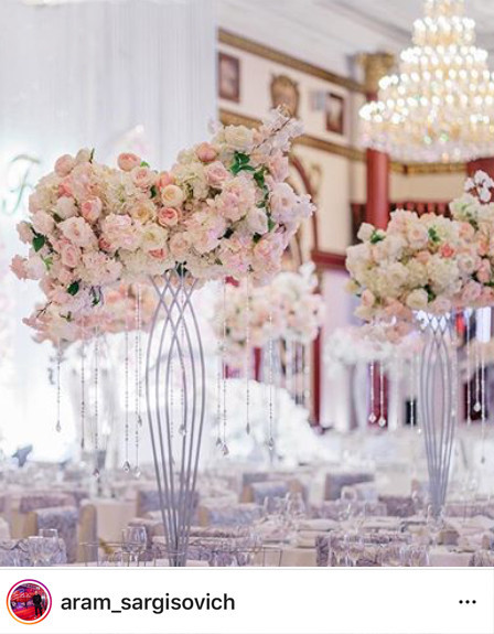 Silver Floor or Centerpiece Riser for Weddings & Events ...