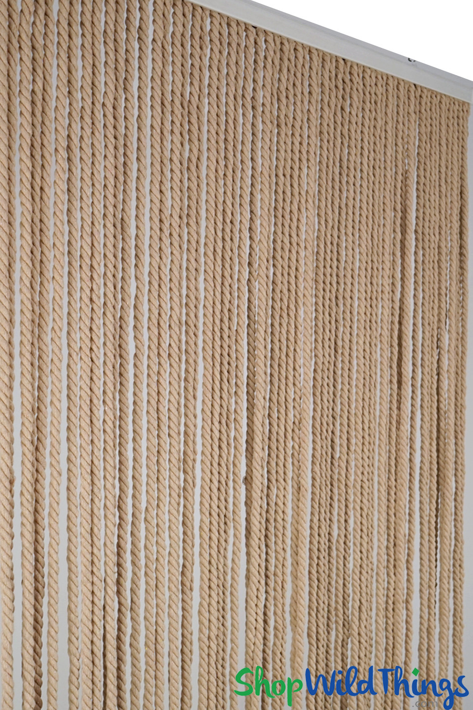 Beige Brown Cotton Rope String Curtain "Natural" 60 Strands