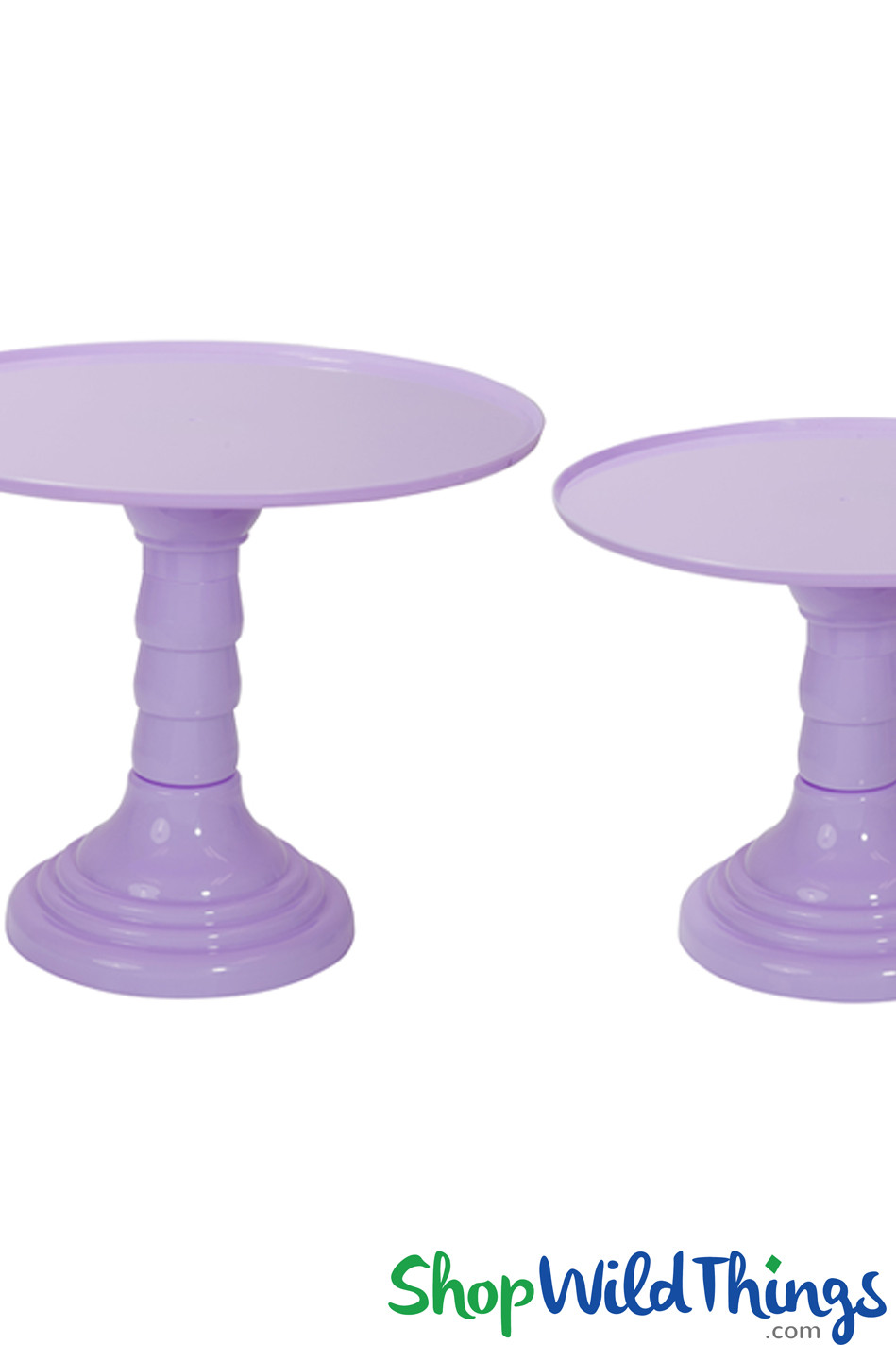 Lavender Plastic 3 Piece Set Pedestal Cake Stand | ShopWildThings.com