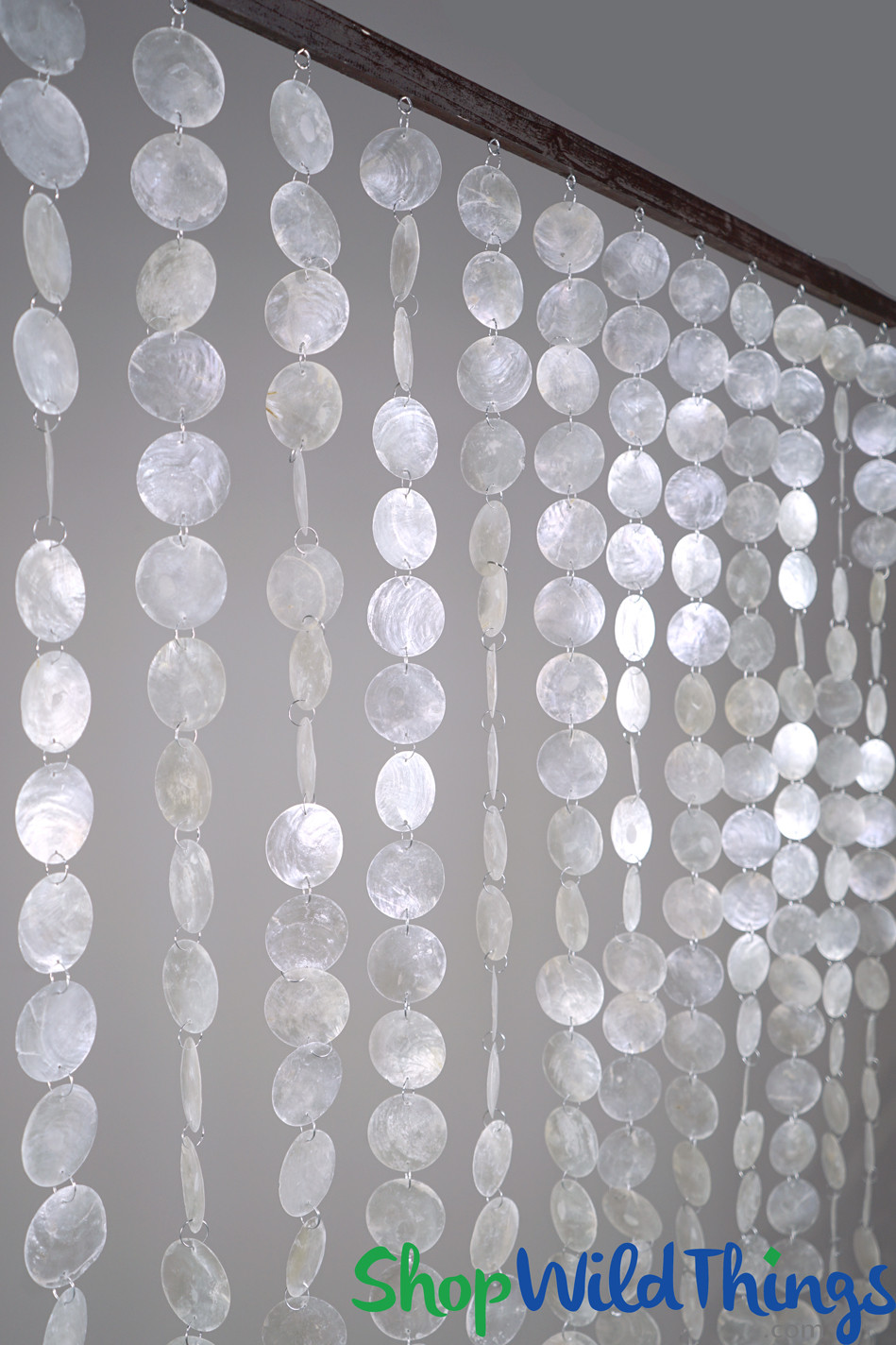 Genuine Capiz Shell Curtain White - ShopWildThings.com