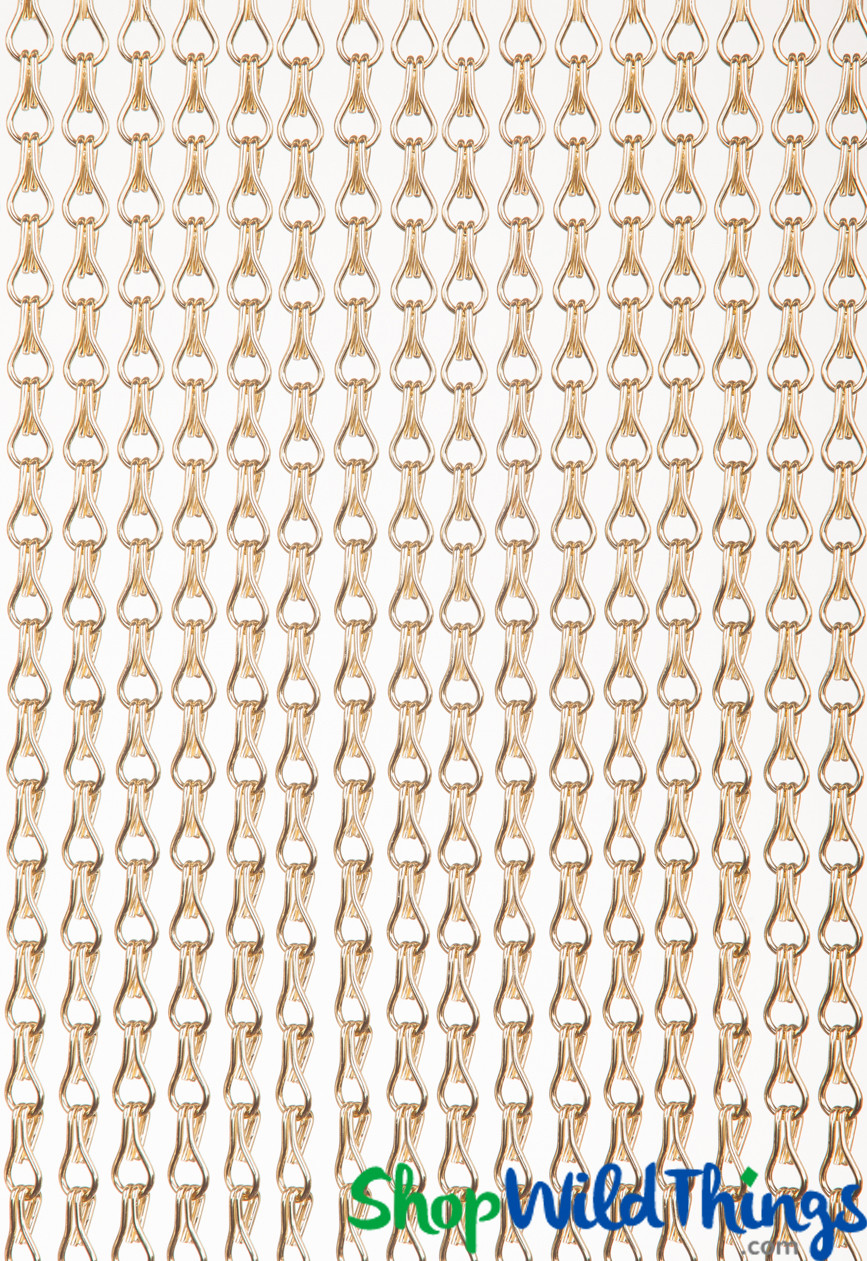Gold Chain Metal Aluminum Curtain - ShopWildThings.com