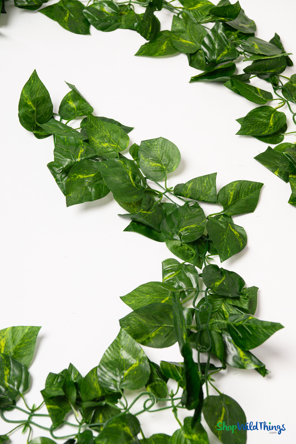 Faux Pothos Garland | 8" Long Leafy Green Vine