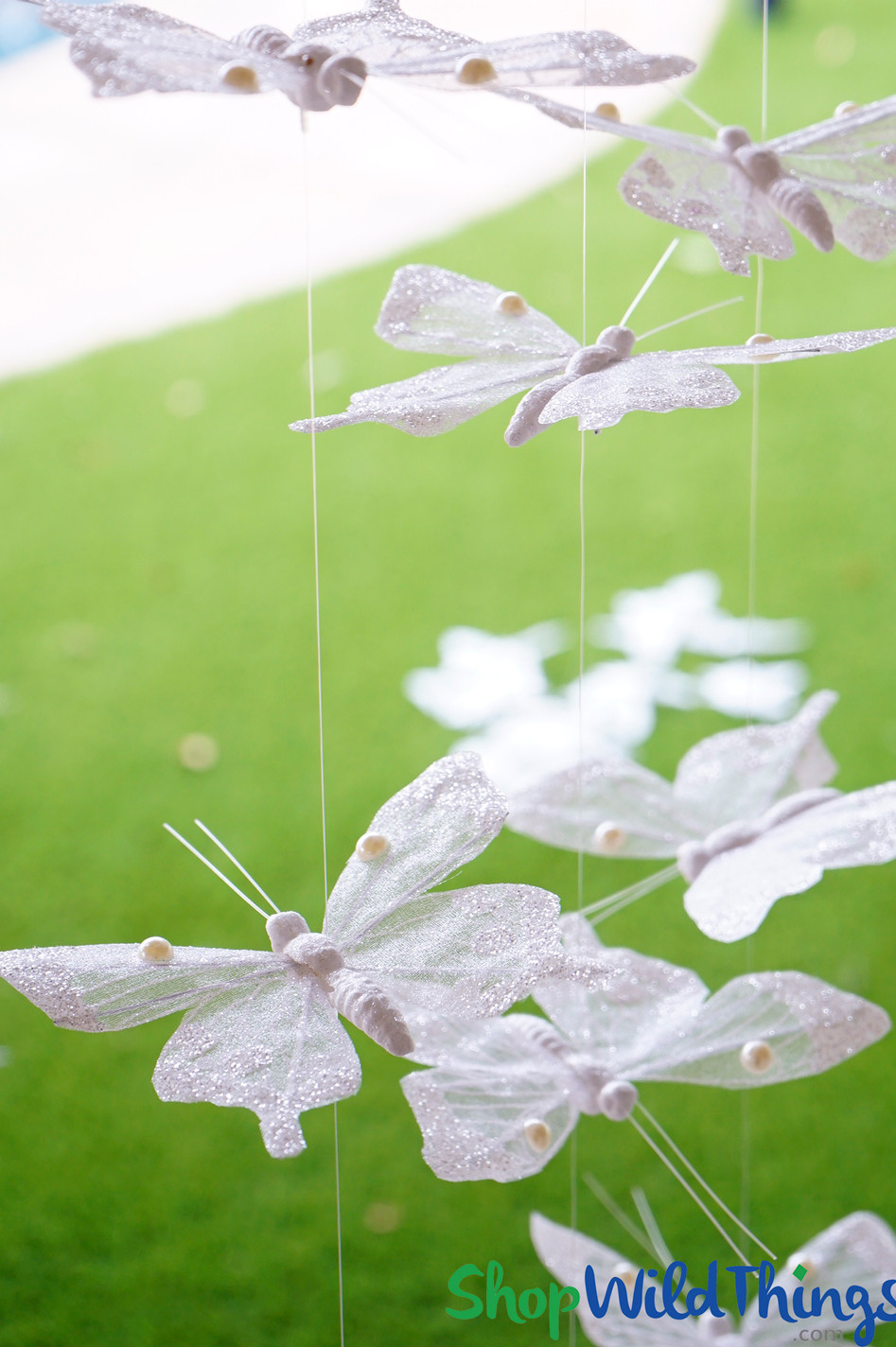 Hanging Butterfly Strings|Elegant Event Decor|ShopWildThings.com