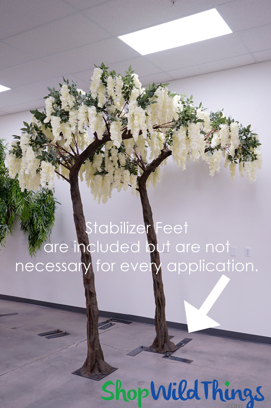 Sideswept Flowering Ivory Event Trees|Artificial Life SizeTree at ...