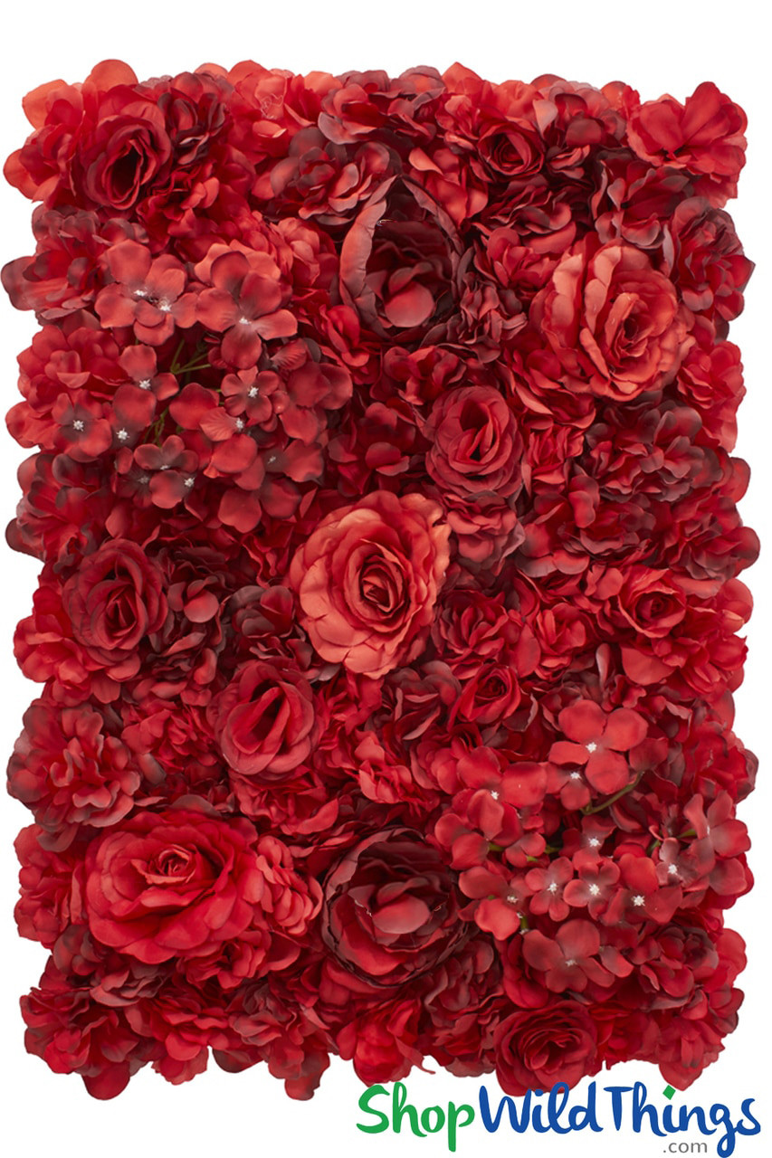 Red Flower Wall | Extra Full with Huge Blooms | ShopWildThings.com