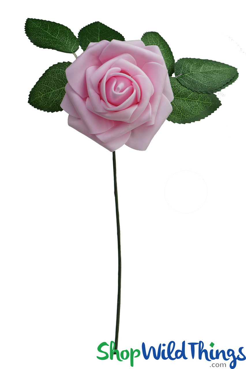 Artificial Pink Roses – Bulk Box of 25 Foam Flowers – ShopWildThings.com
