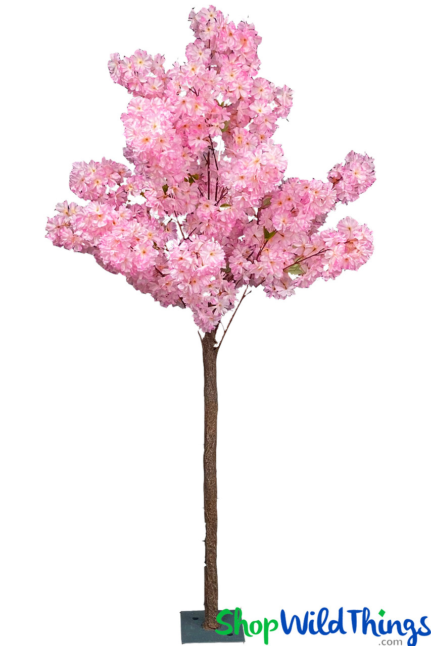 Faux Flowering Tree | 5' 10" Dark Pink Dogwood Centerpiece ...