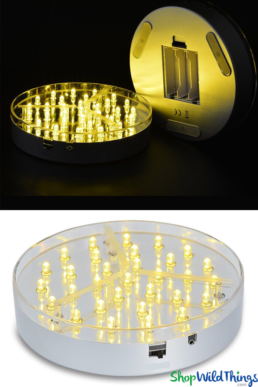 Warm White E-Maxi Illuminator 8" LED Light Disc Centerpiece Lighting