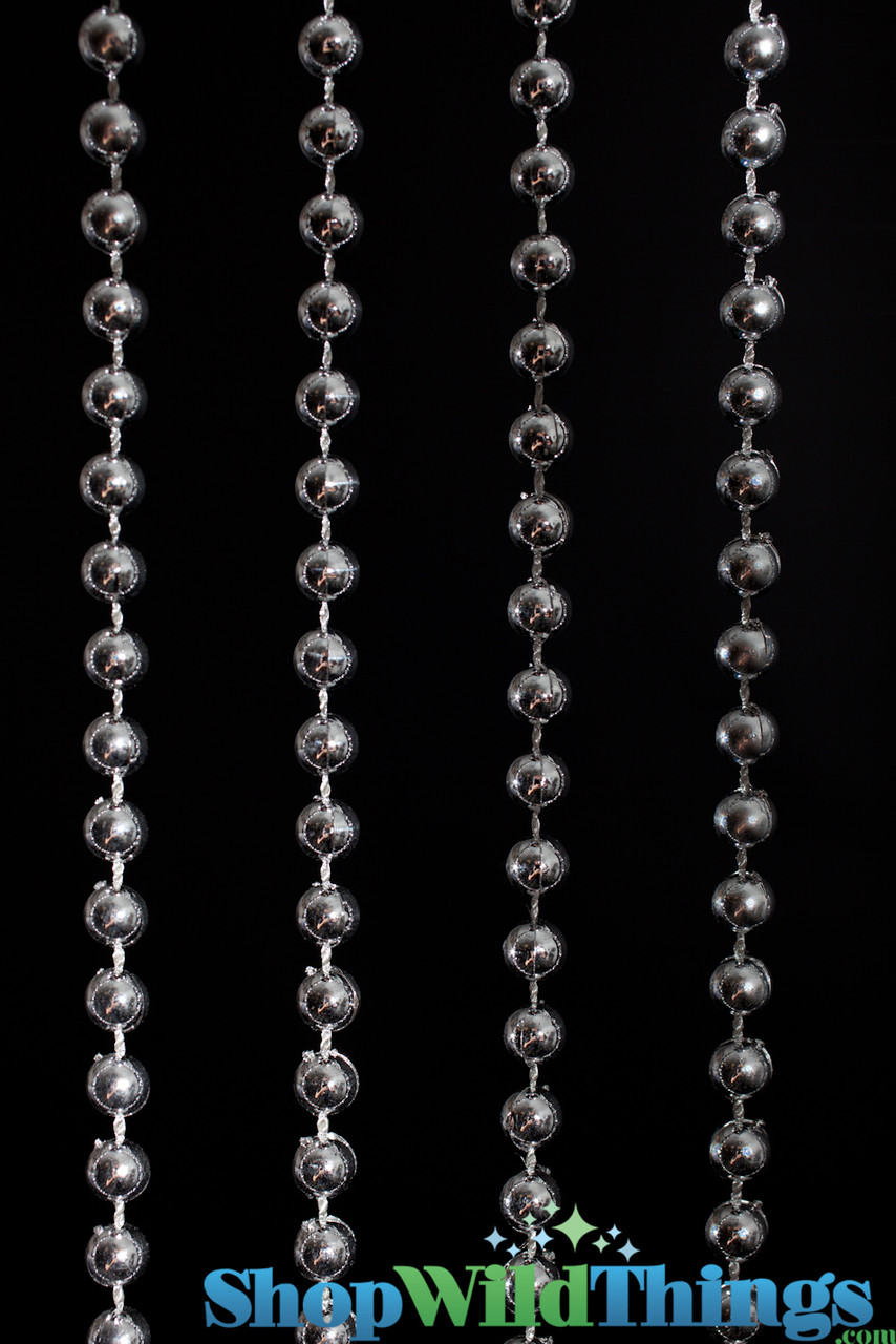 Ball Chain Beaded Curtain 6' Long - Gunmetal - ShopWildThings.com