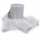 Diamond Wrap Rolls Silver - 4" Wide x 30 ft Long! Trimmable!