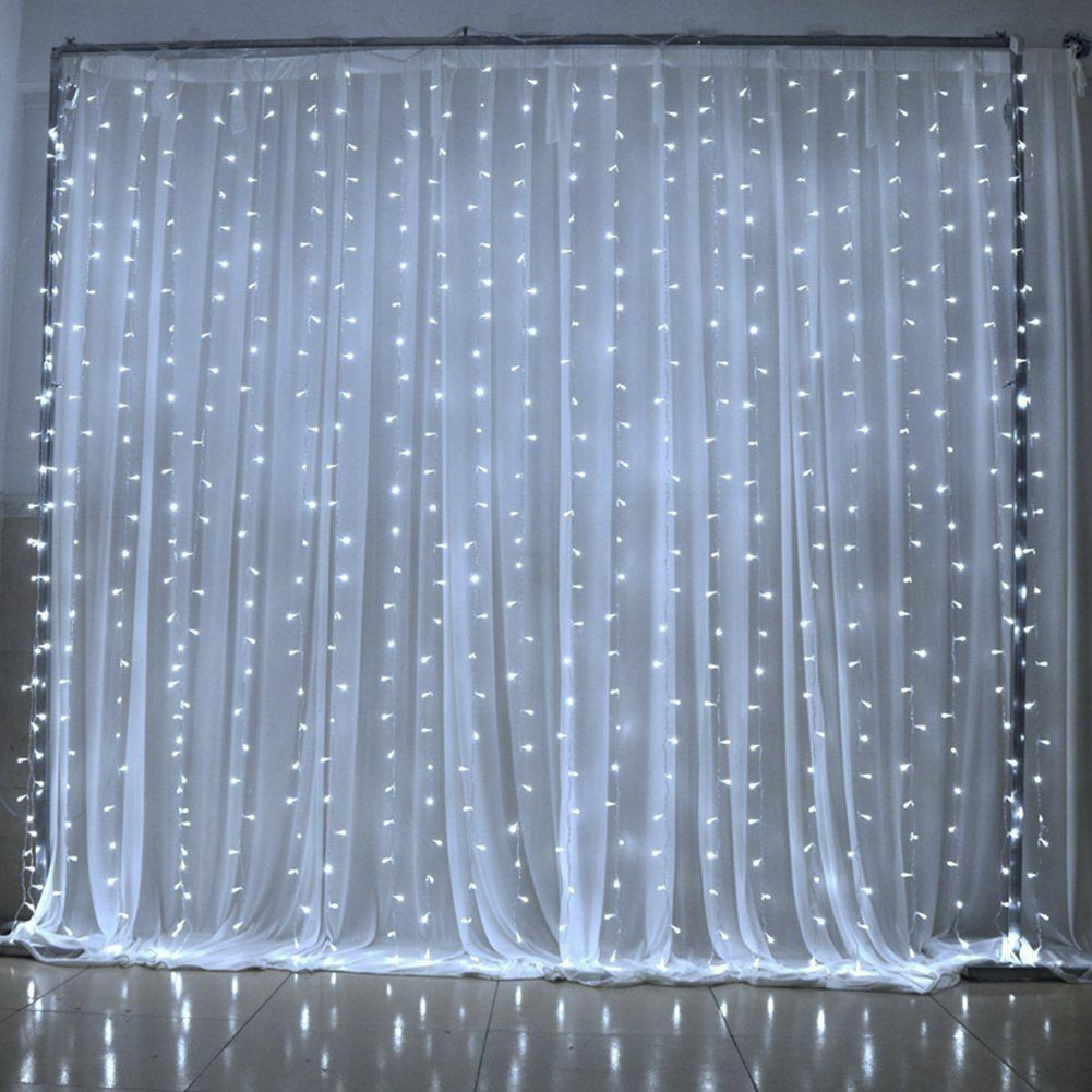 10 Strand LED Light Curtain | 6.6' W x 9.8'L Hanging Backdrop ...
