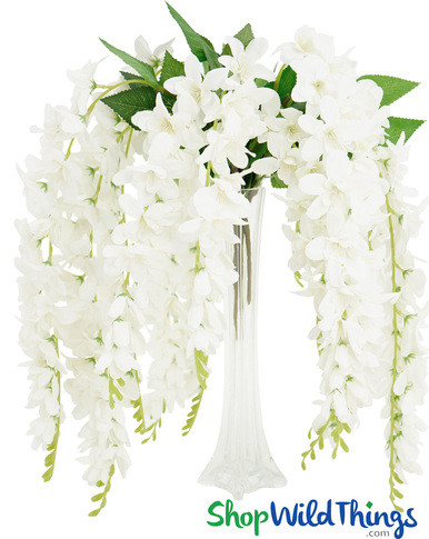 White Wisteria Bridal Bouquet | Artificial Trees & Flowers ...