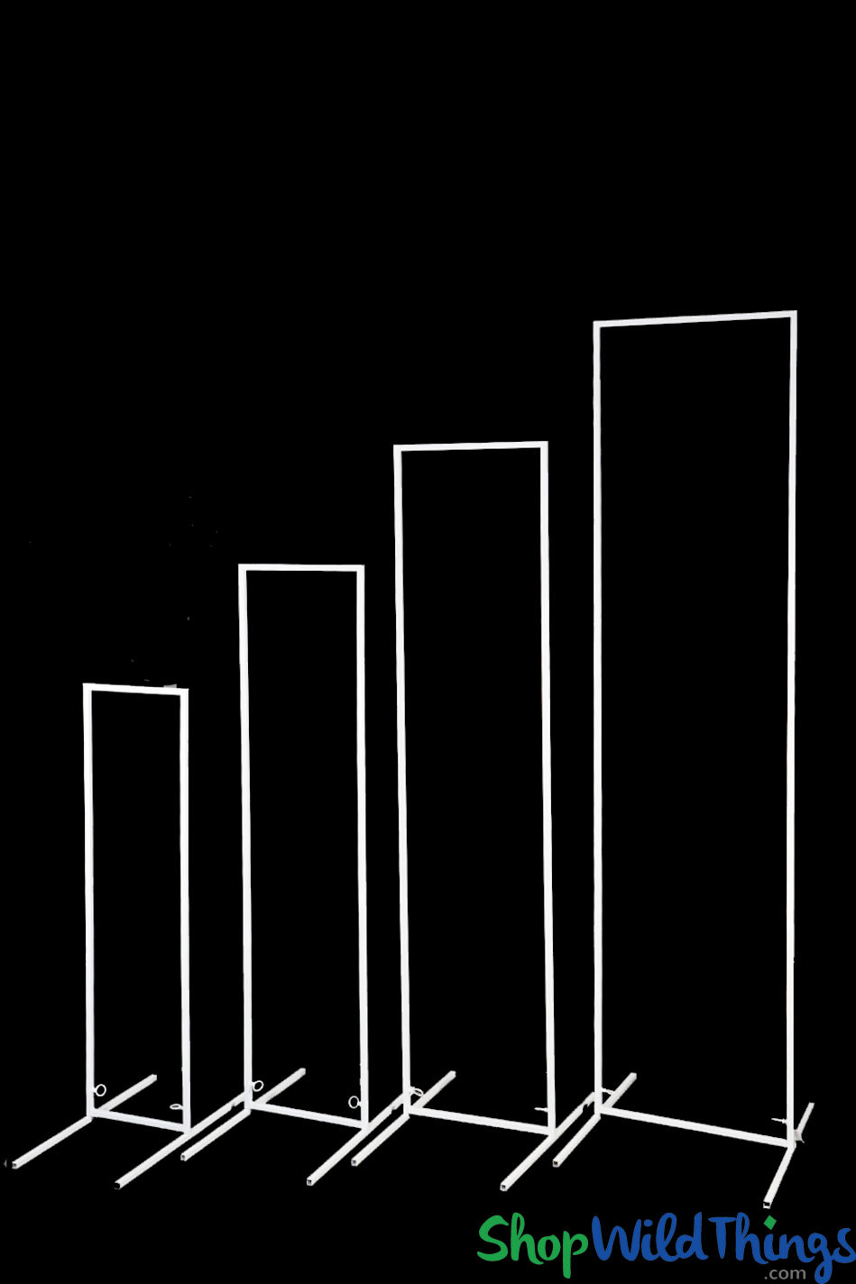 Freestanding Flower Wall Frames | Set of 4 Metal Stands ...